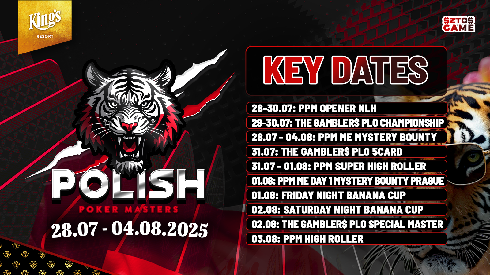 POLISH POKER MASTERS SUMMER: KEY DATES - Sztos Game